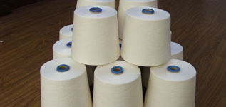 CVC yarn : Greige, For knitting, 36/1, 60% Cotton / 40% Polyester ...