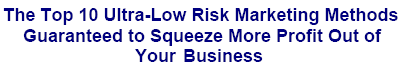 The Top 10 Ultra-Low Risk Marketing Methods Guaranteed to Squeeze More ...