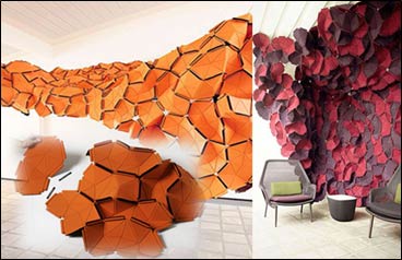 Textile Tiles, Textile Clouds Tiles, Unique Furniture Arrangement ...