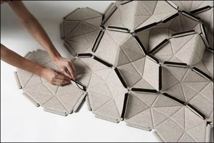 Textile Tiles, Textile Clouds Tiles, Unique Furniture Arrangement ...