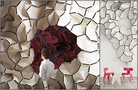 Textile Tiles, Textile Clouds Tiles, Unique Furniture Arrangement ...