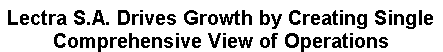 Lectra S.A. Drives Growth by Creating Single Comprehensive View of ...