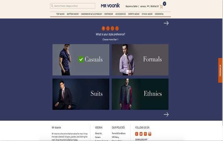 Voonik launches fashion app and website just for men - Fibre2Fashion
