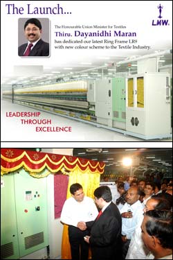 Textile Minister inaugurates LR9 Series of Ring Frame of LMW ...